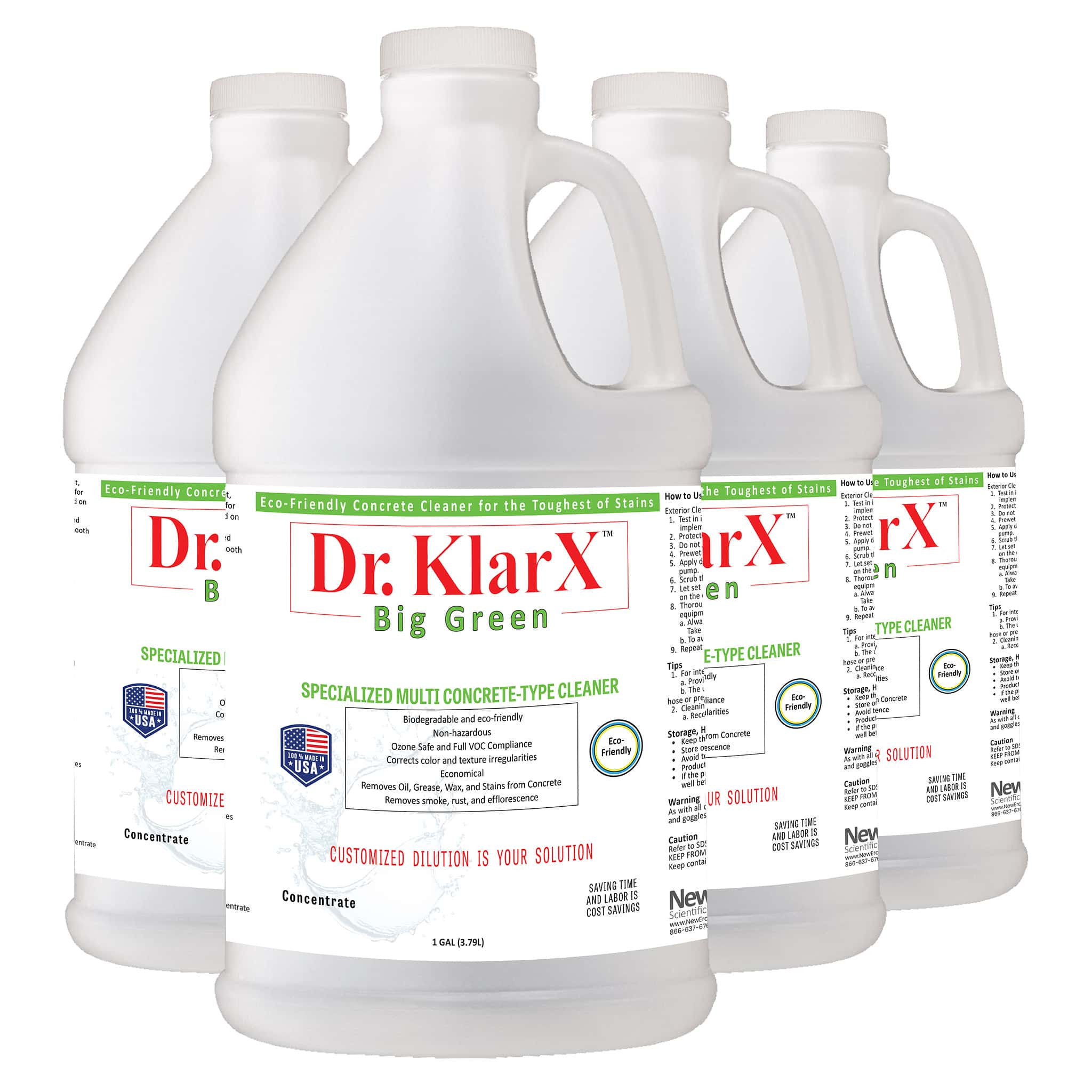 Dr. KlarX™ Big Green Concentrate - Specialized Concrete Cleaner - (4/1 ...